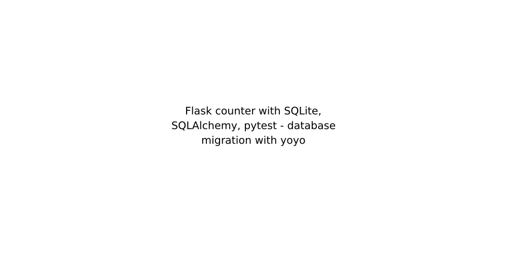 Flask counter with SQLite, SQLAlchemy, pytest - database migration with ...